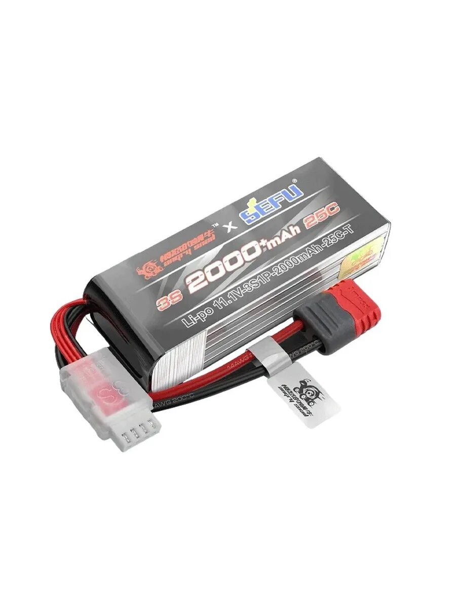 Аккумулятор Li-Po 2000mAh, 11,1V, 25C, T‐plug