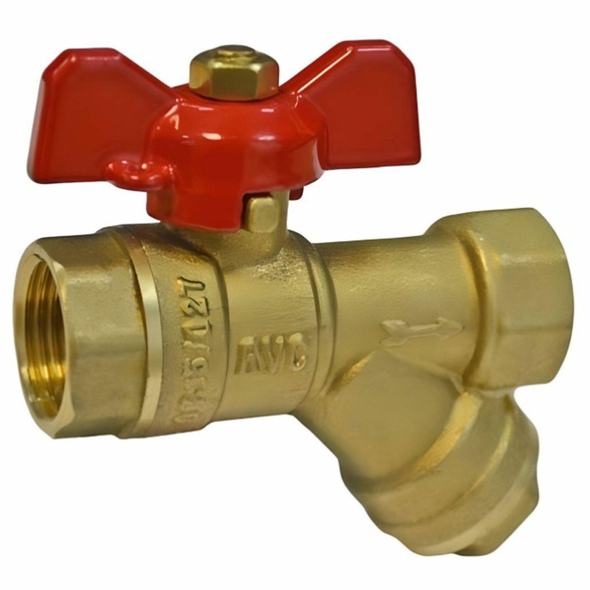 Кран VIEIR шаровой с фильтром ручка бабочка 1/2" GL133