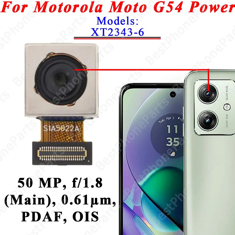 Для Motorola Moto G54 Power XT2343 модуль передней и задней камеры Selfielens G54 Power Back Main