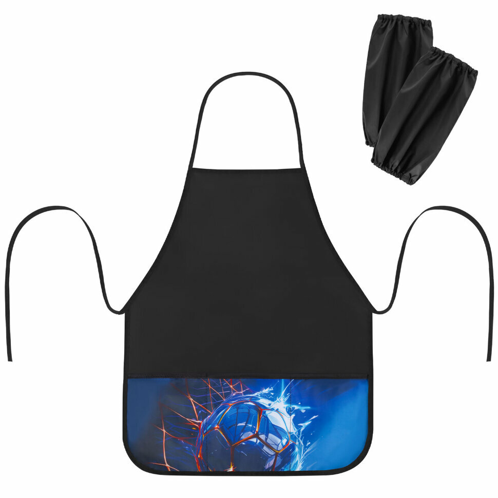 Фартук с нарукавниками для уроков труда BRAUBERG, 3 кармана, 46x54 см, "Score goal", 273645, 273645