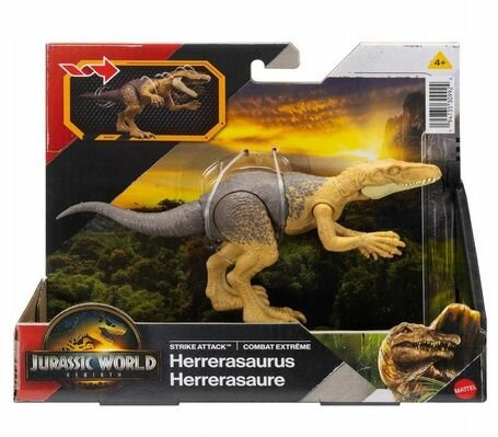 Фигурка Динозавра Mattel Jurassic World Strike Attack - Фигурка динозавра Герреразавр - Мир Юрского периода JGB81