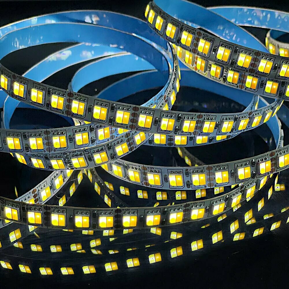 WRMIHU двухцветная светодиодная лента 5050 60/120 LEDs/m 12/24В 5m 600leds, IP30, DC12V