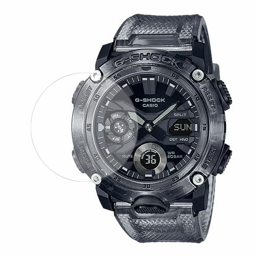 Скрин Мобайл защитный экран для часов Casio GA-2000SKE-8A из гидрогелевая плёнка прозрачная