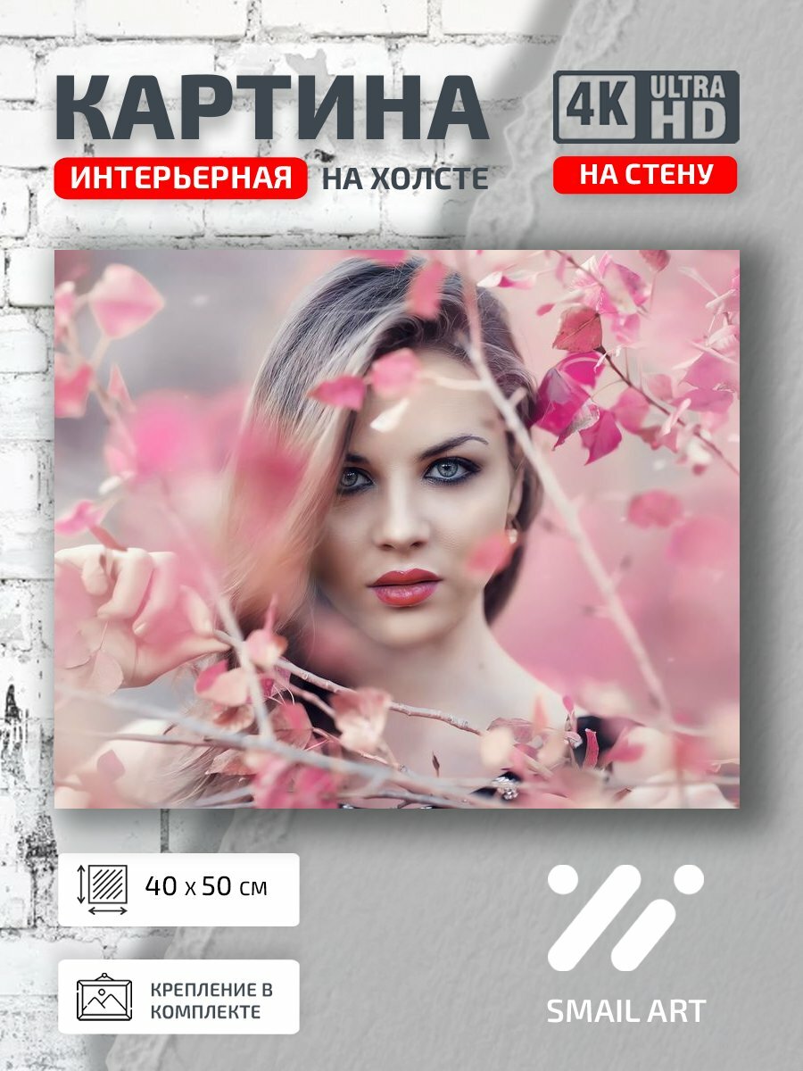 Картина на холсте интерьерная 40 на 50 на стену Лицо Portrait для студии портрет интерьер