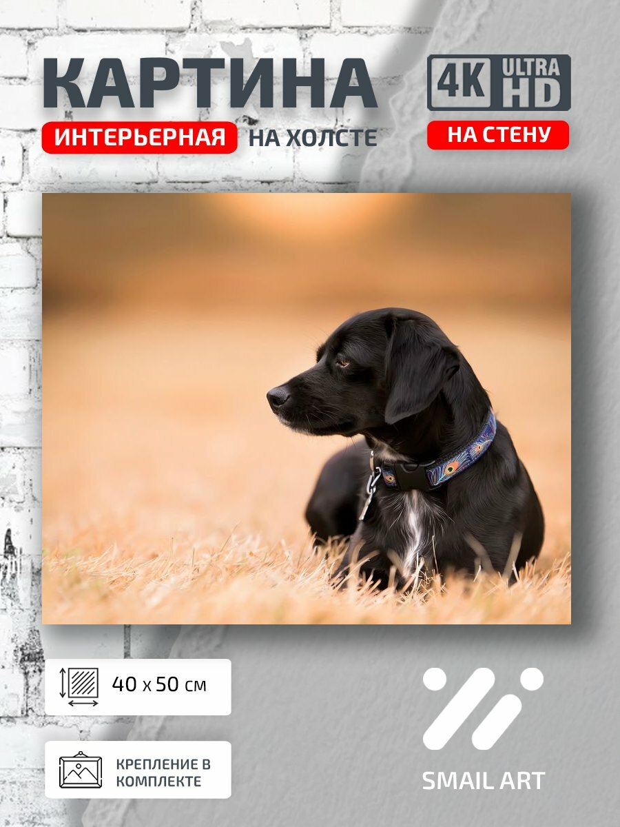 Картина на холсте интерьерная 40 на 50 на стену Трава Animal для детской animal style декор