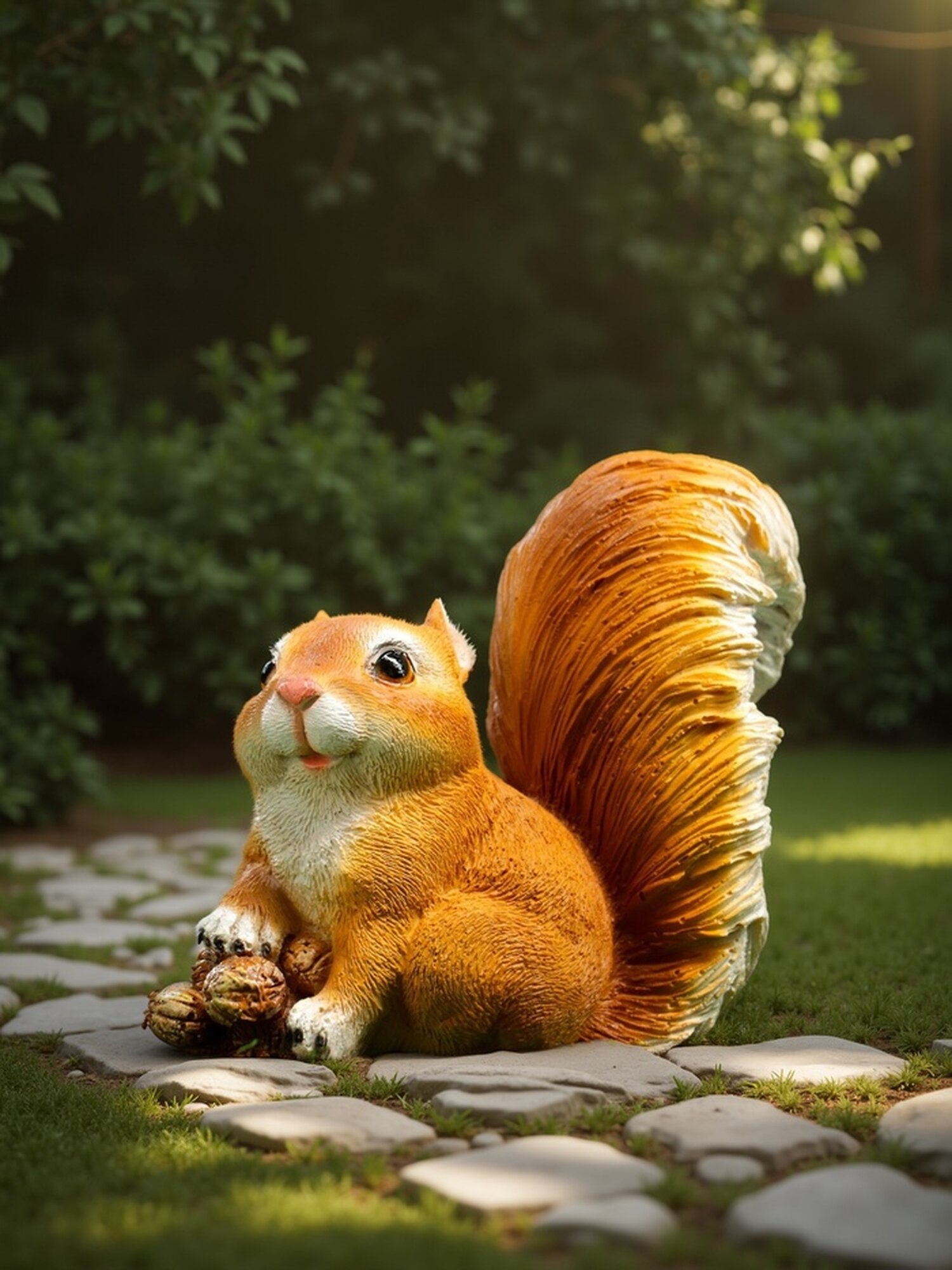 Садовая фигура Хорошие сувениры "Белочка с орешками", 17х8,5х16 см