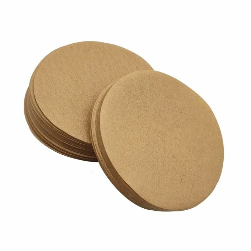 100 листов / упаковка, круглая фильтровальная бумага для кофе диаметром 56 мм-коричневый