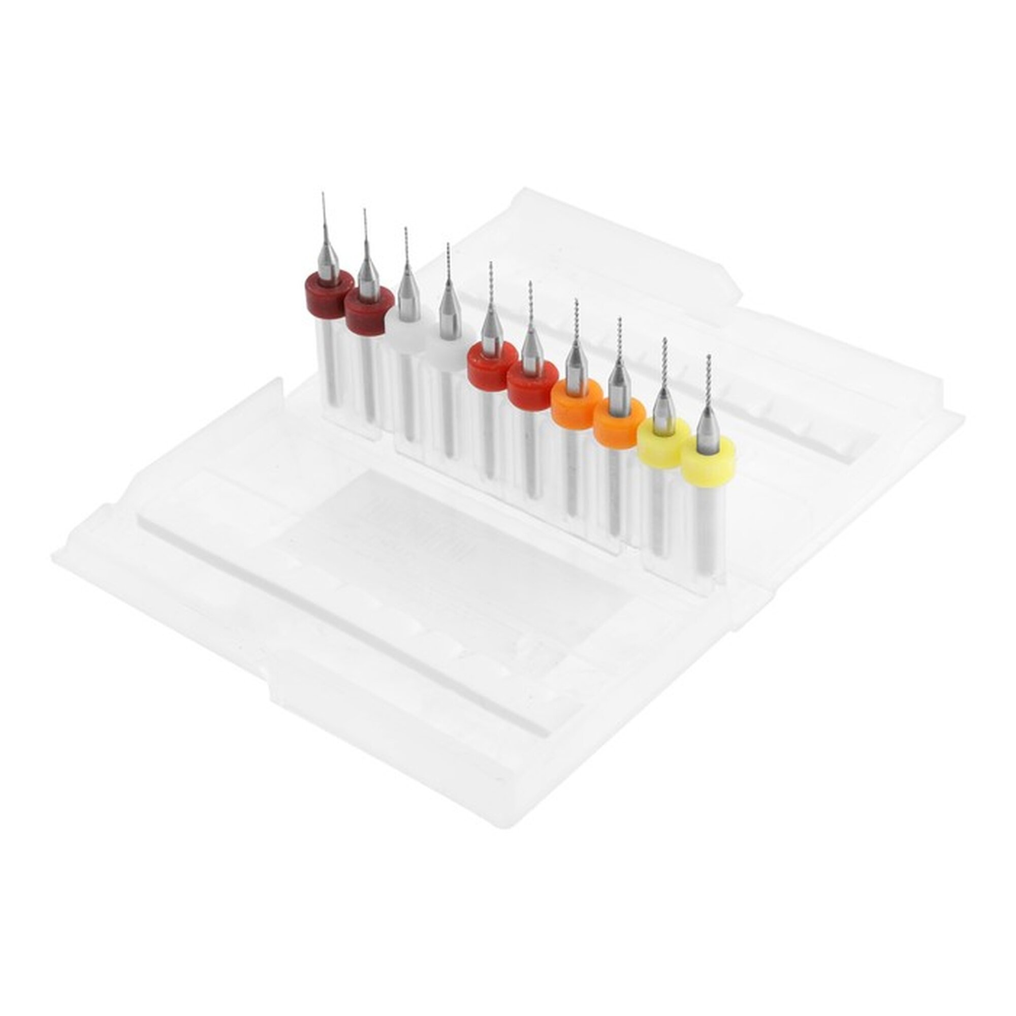 Набор сверл для ЧПУ печатных плат тундра, карбид вольфрама, 0.3 - 0.7 мм, 3.2 мм, 10 шт. 10090361