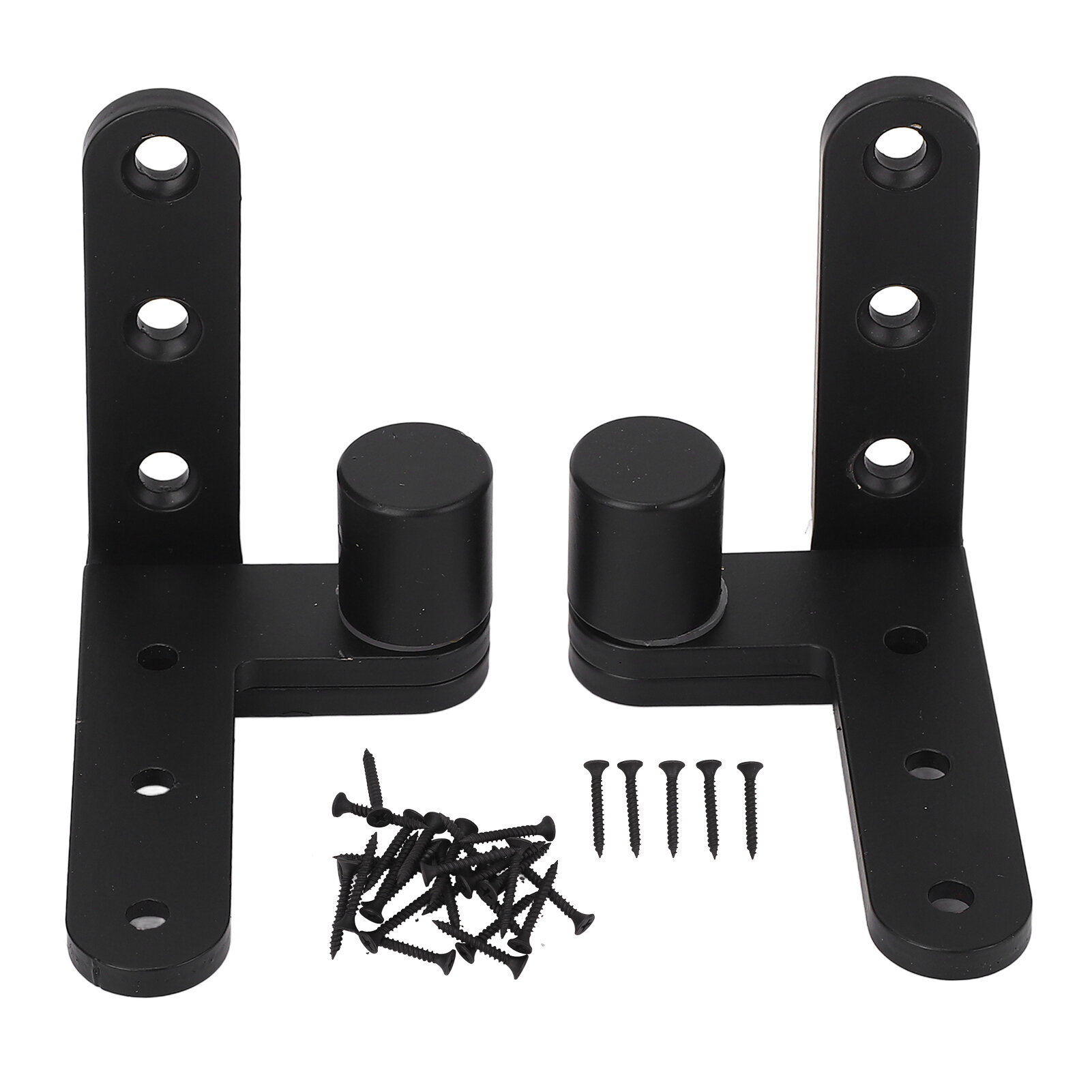 Комплект дверных петель для левой и правой двери, нержавеющая сталь, нагрузка 130 фунтов, вращение на 270 градусов, для шкафов и ворот, черный.