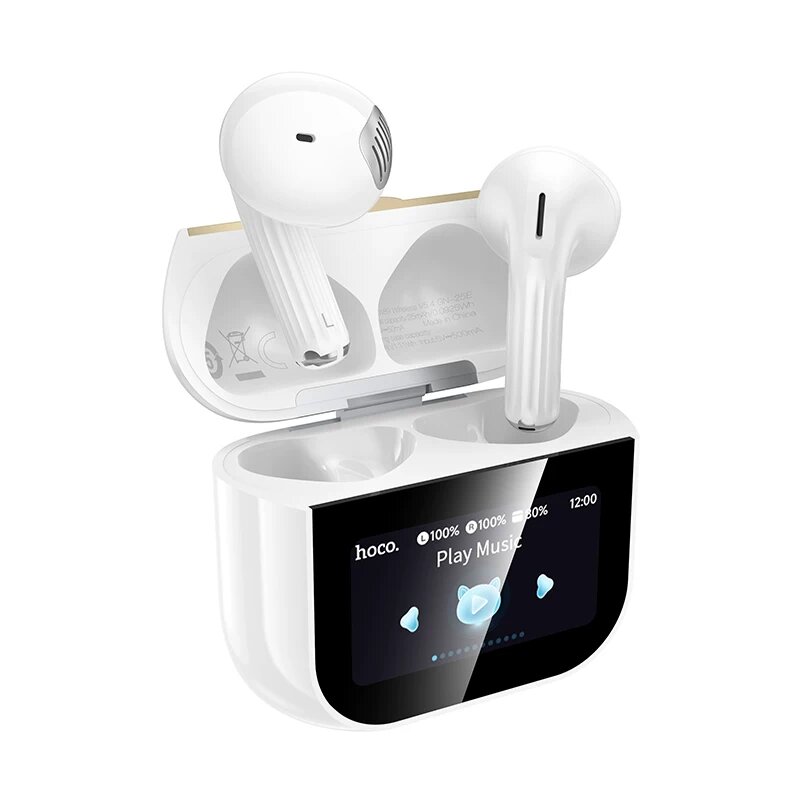 HOCO EW89 беспроводные наушники Bluetooth с сенсорным управлением, белый цвет, удобная посадка для повседневного