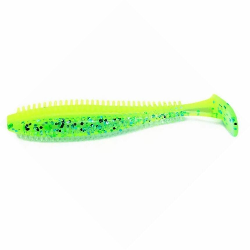 Виброхвост Kosadaka SPIKEY SHAD 90, 9шт, цвет YTR