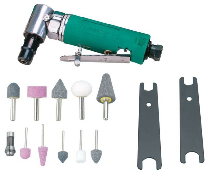 Бормашинка пневматическая ПШМ JAG-0913FMK Jonnesway, 48526, угловая, с насадками, 15 предметов