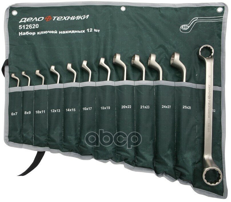Набор накидных ключей 12 штук 6-27 планшет Дело Техники арт. 512620