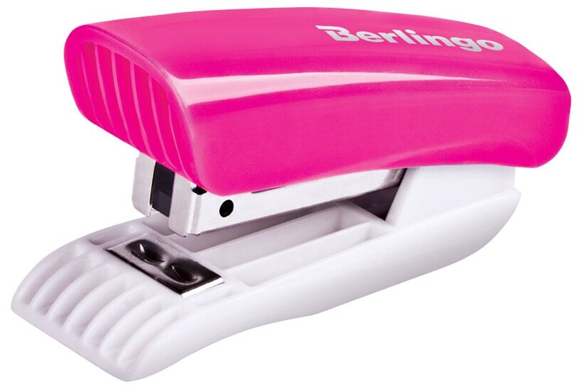 5 шт. Мини-степлер №24/6, 26/6 Berlingo "Blitz" до 15л, пластиковый корпус, розовый