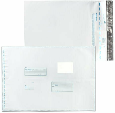 2 шт. Конверт-пакеты полиэтилен B3 (360х500 мм) до 500 л, отрывная лента, "Куда-Кому", комплект 10 шт, 11007.10
