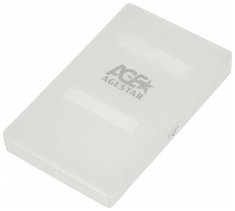 Внешний корпус для HDD/SSD AgeStar SUBCP1 SATA пластик белый 2.5"