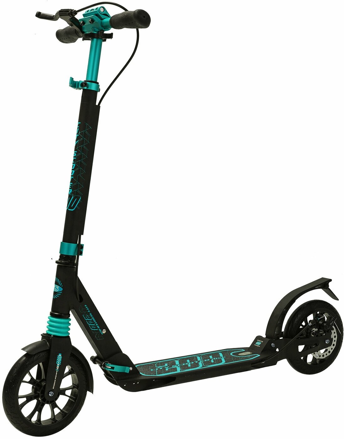 Самокат City Scooter Disk Brake MS-108 черный дисковый тормоз