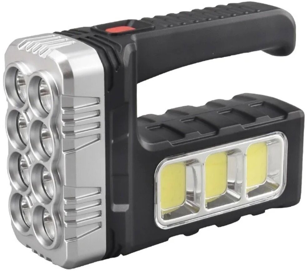 Фонарь светодиодный ручной большой на солнечной батарее powerbank YD-1906