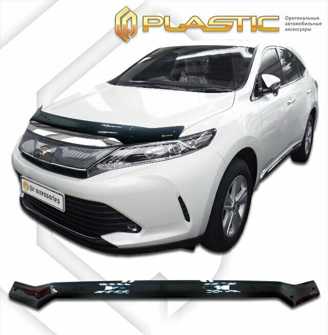 Дефлектор капота Toyota Harrier 2013-2020 кузов AVU65W, ZSU60W, ZSU65W Classic черный