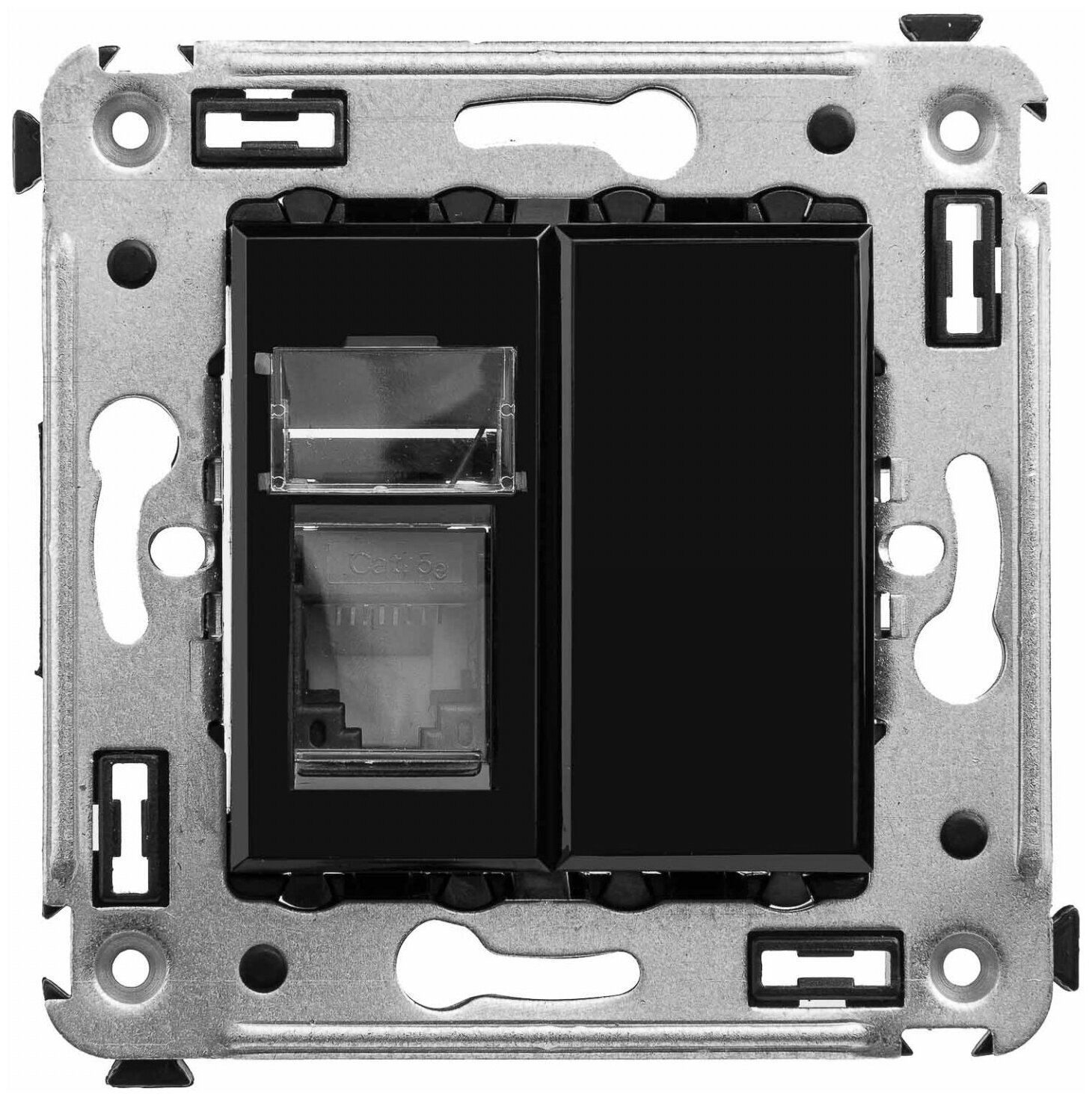 Avanti Розетка RJ-45 в стену, 5e одинарная, 'Черный квадрат' DKC 4402463 (1 шт.)