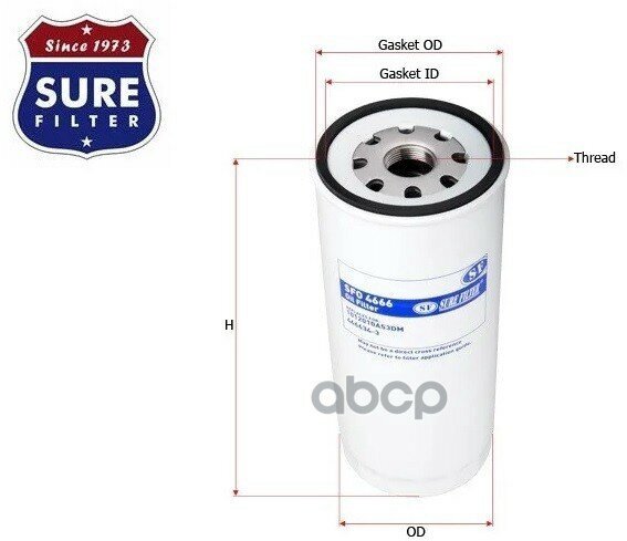 Sure Filter Фильтр масляный SFO4666 (аналог W 11102/36) SURE FILTER арт. SFO4666