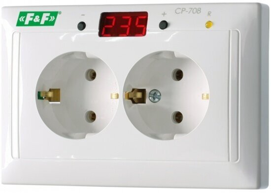 Реле напряжения F&f CP-708 напряжение питания 150-300 В АС, контакт 1NO, 16 А, установка в монтажную коробку, EA04.009.008