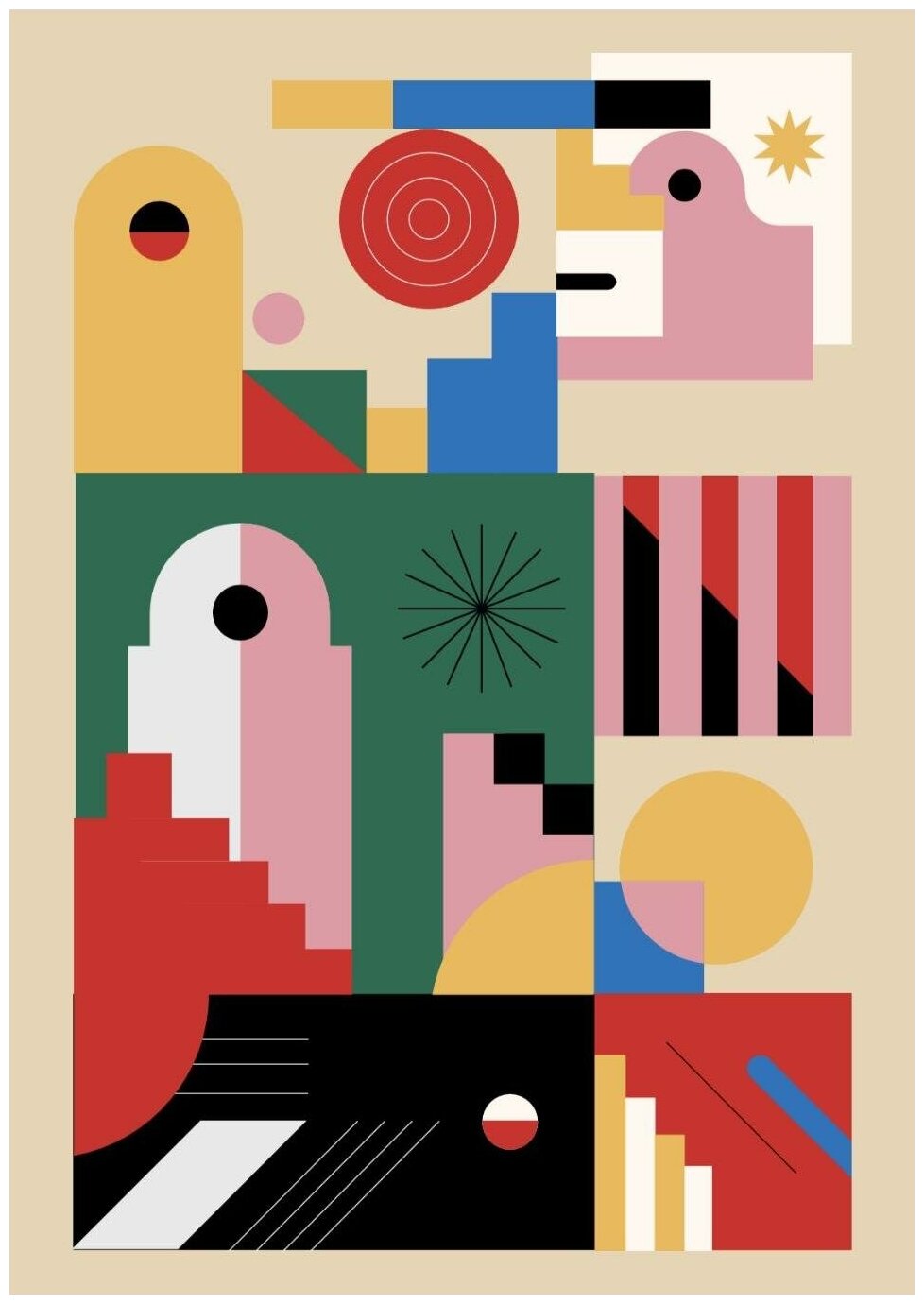 Постер / Плакат / Картина Баухаус - Современный взгляд 60х90 см в подарочном тубусе