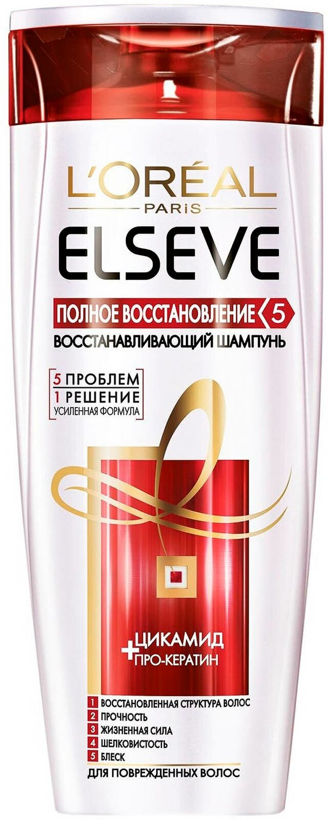 Шампунь для волос L'oreal Elseve Полное восстановление, 400мл