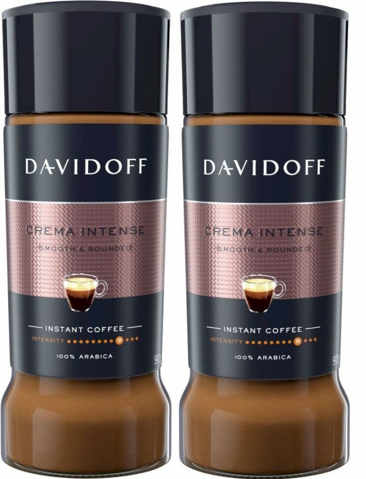 Davidoff Crema Intense кофе растворимый 90г ст/б (упак 2 шт) (93990_2)