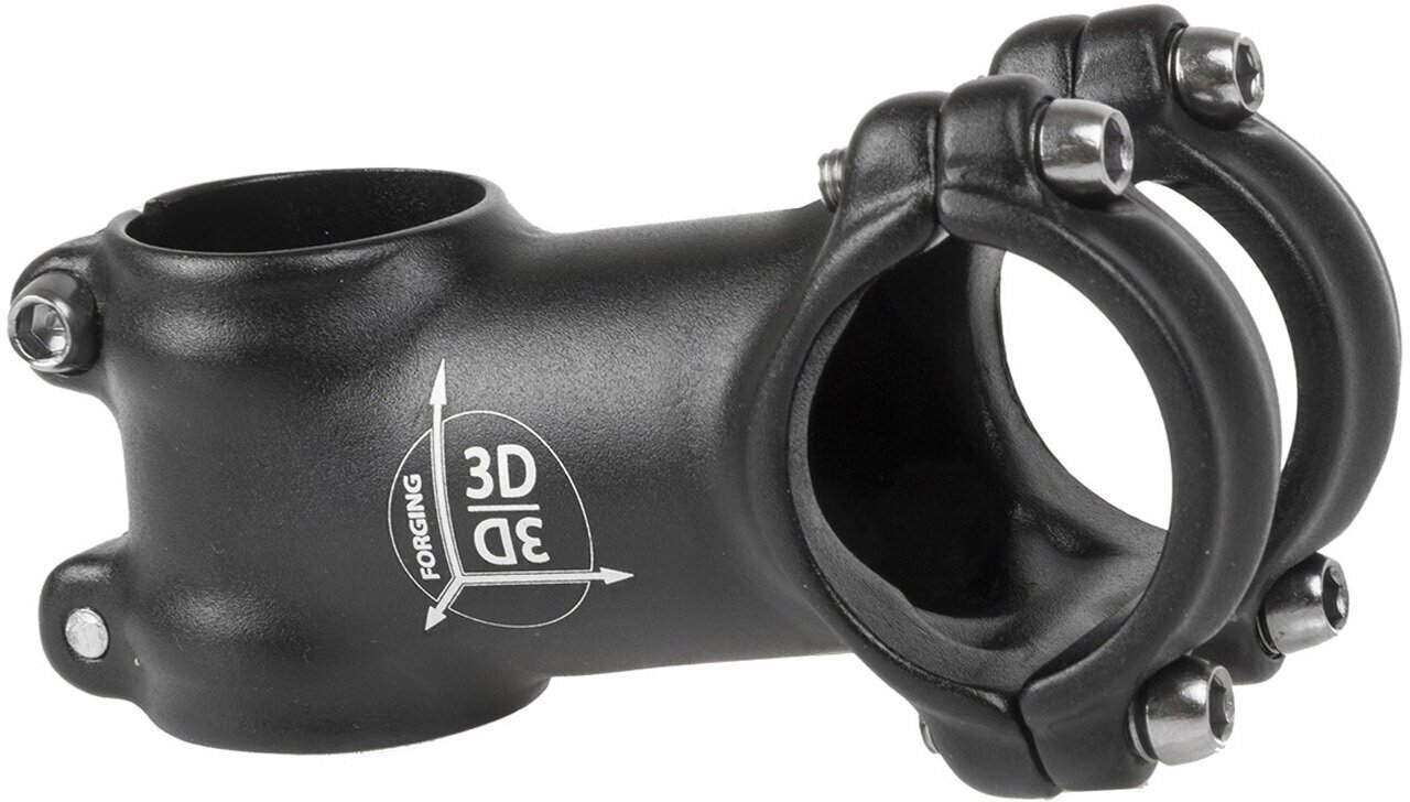 Вынос руля велосипеда M-WAVE 3D FORGED Astem 3D на шток 1.1/8" (28.6мм) для руля 31.8мм, угол подъёма 7 градусов, 60мм