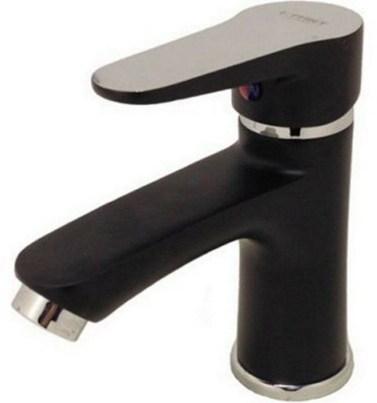 81012В Смеситель Тюльпан LOFFREY d-35 на гайке (чёрный) с аэратором