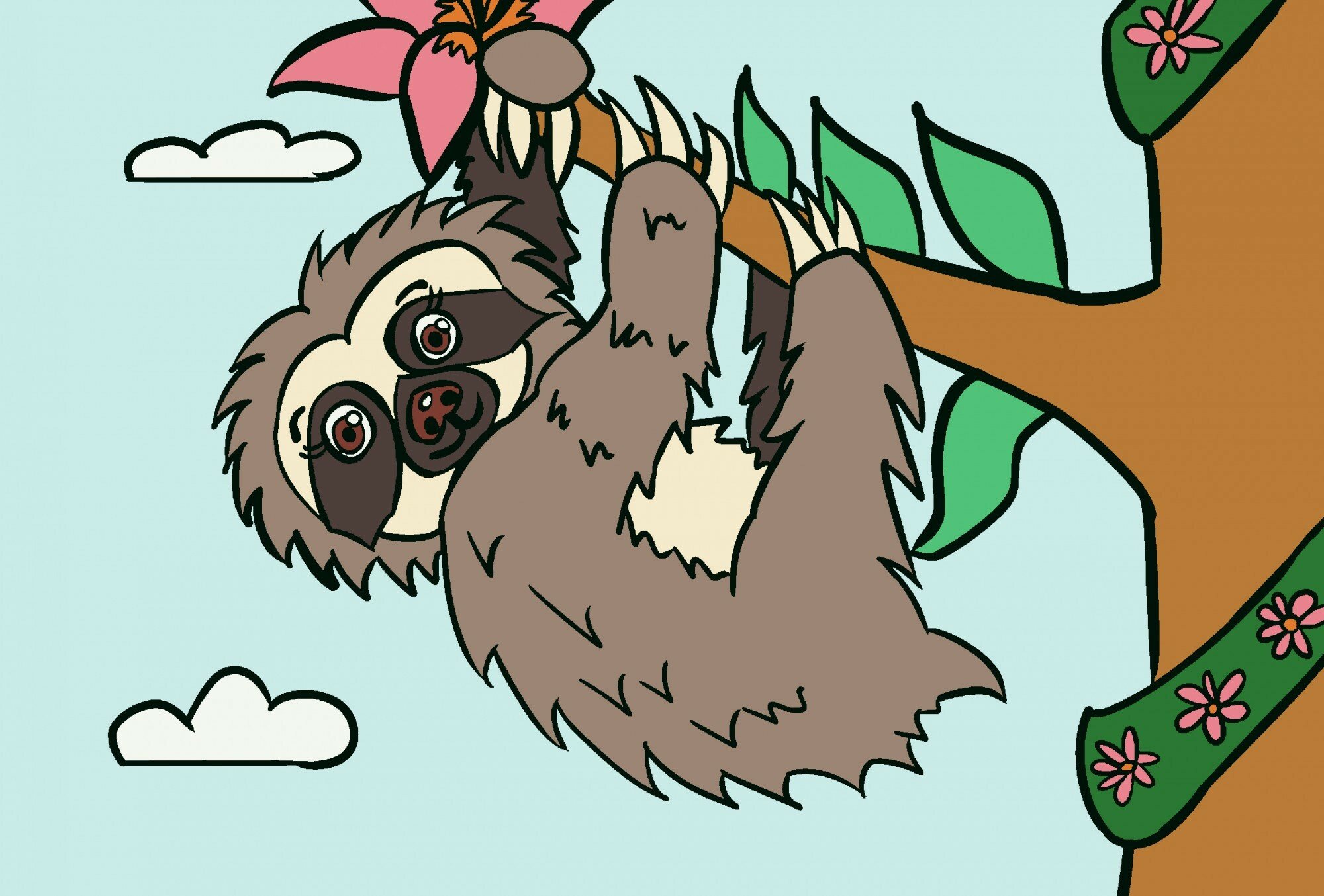 Картина по номерам Ленивец