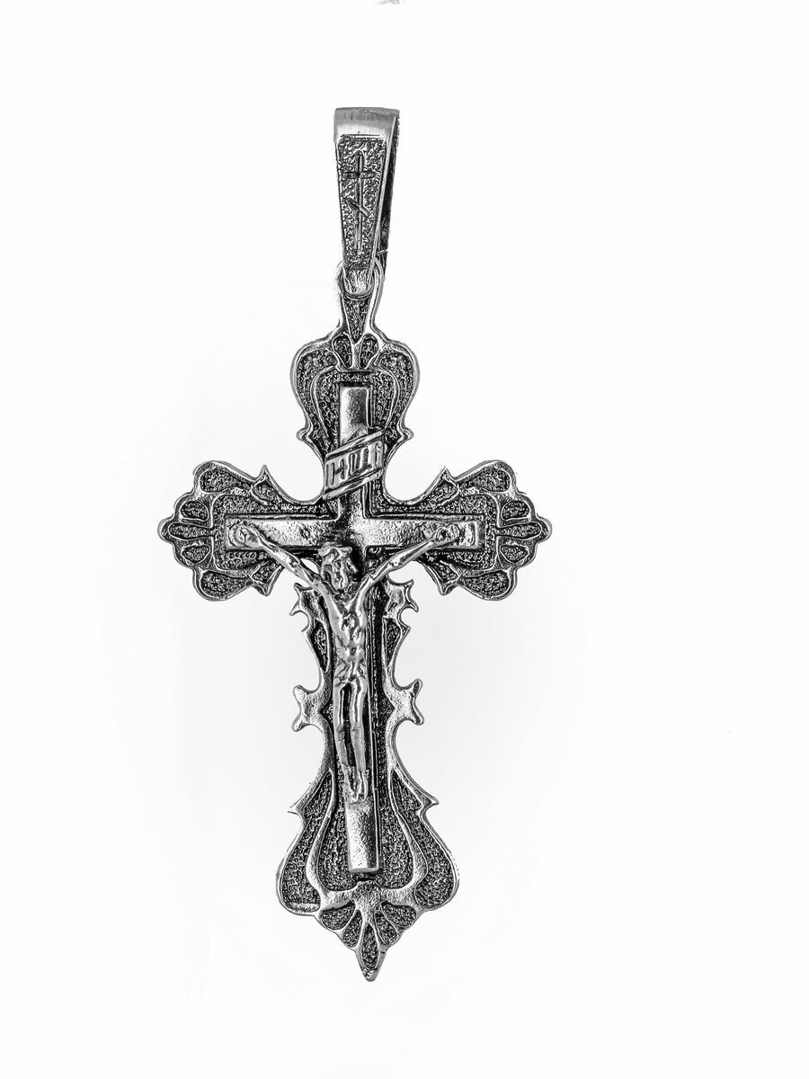 Крестик, серебро, 925 проба, оксидирование