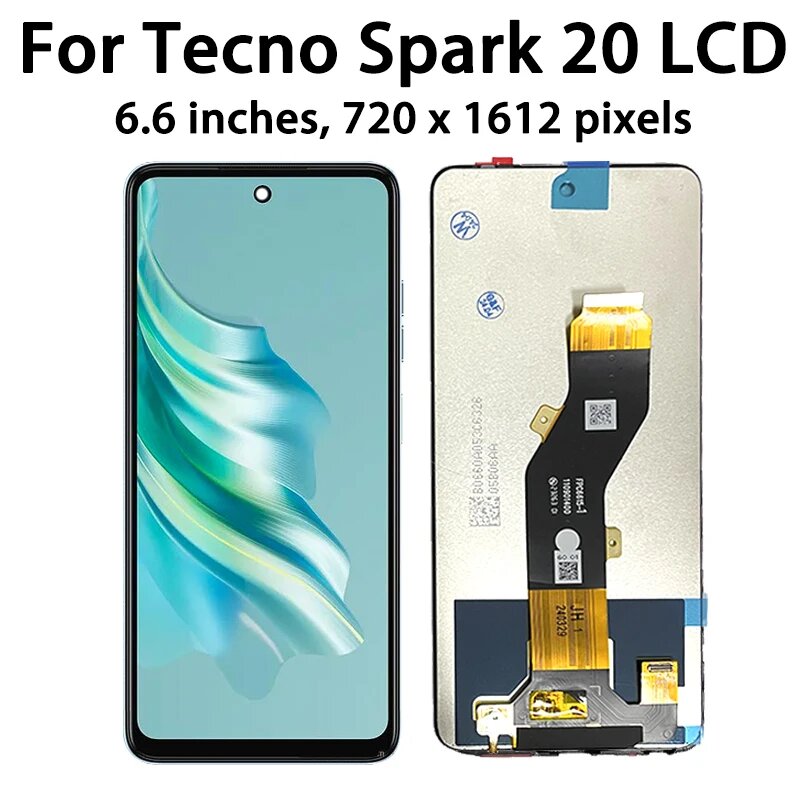 OEM для Infinix Tecno Spark 20 Pro/20C/20 ЖК-дисплей, сенсорная панель, дигитайзер в сборе KJ6 BG7 KJ5, рамка дисплея 20 KJ5 No Frame