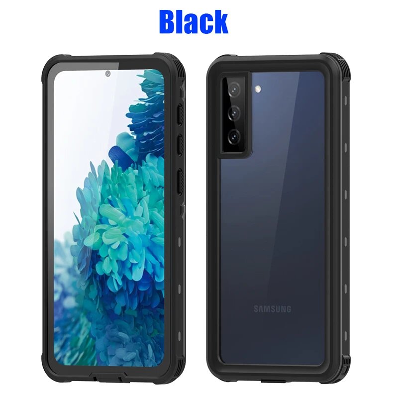 IP68 Водонепроницаемый чехол для дайвинга, плавания на открытом Черный, Black2, Galaxy S21 Ultra