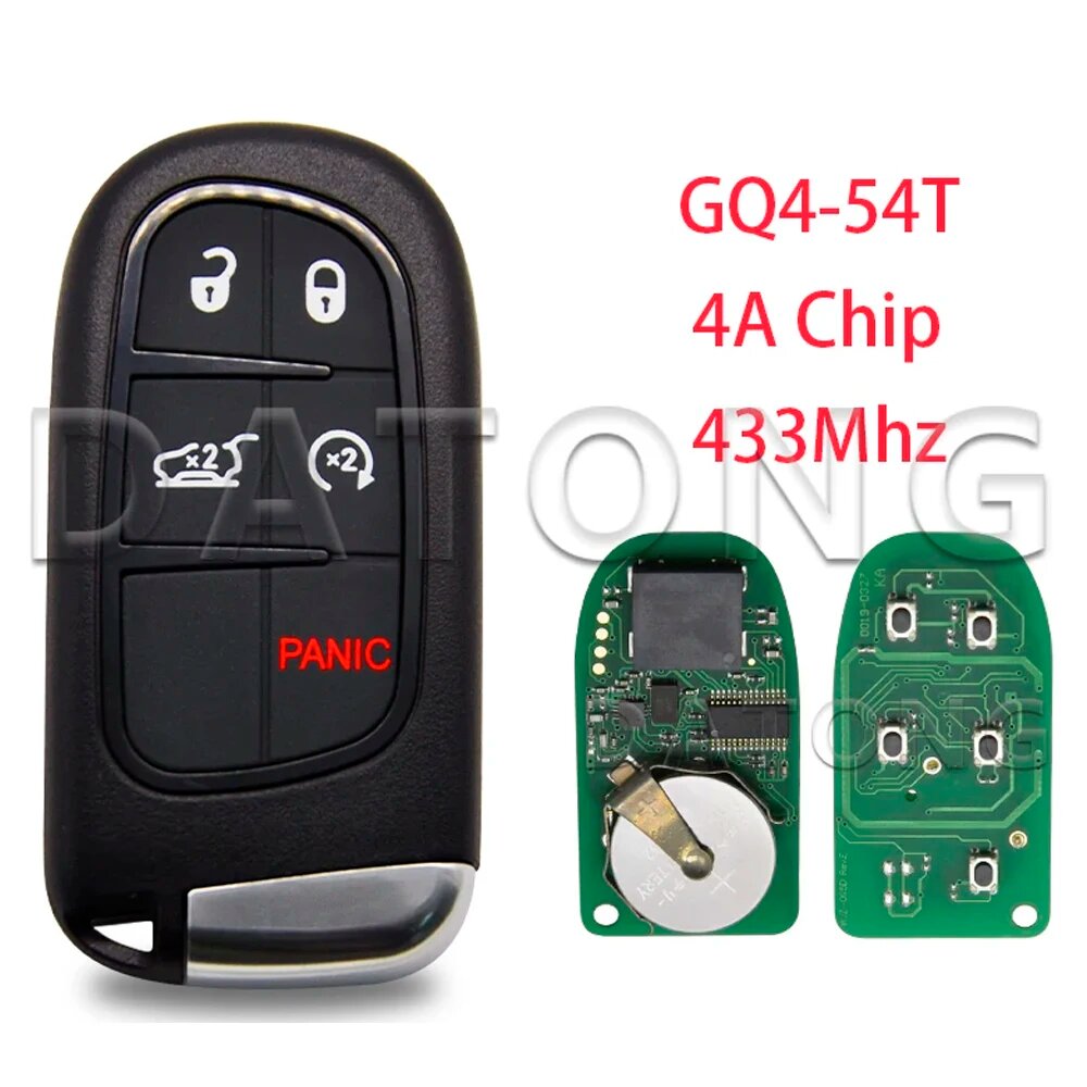 Автомобильный ключ дистанционного управления Datong World для Chrysler Jeep Cherokee Dodge 4Plus1 BT
