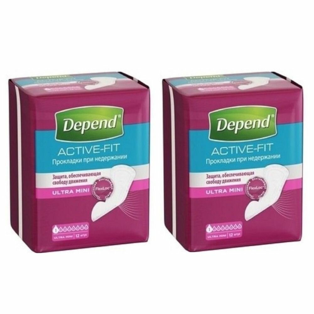 Depend Прокладки урологические, мини, 12 шт - 2 шт