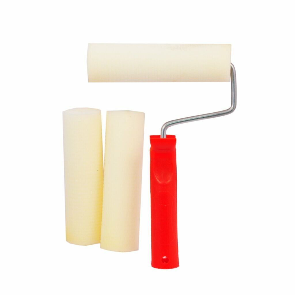 Малярный валик с бюгелем + 2 шубки, поролон, 140 мм, Другие бренды