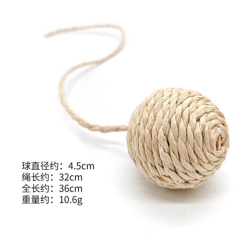 Длинный хвост бумажной веревки, мячик для кошек, саморазвлечение, облегчение скуки, дразнилка, многоцветная игрушка для кошек, шлифовка зубов, звук бумажной веревки, мячик с хвостом