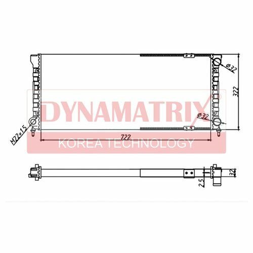 Основной радиатор (двигателя) Dynamatrix-Korea DR651621 для VW Passat