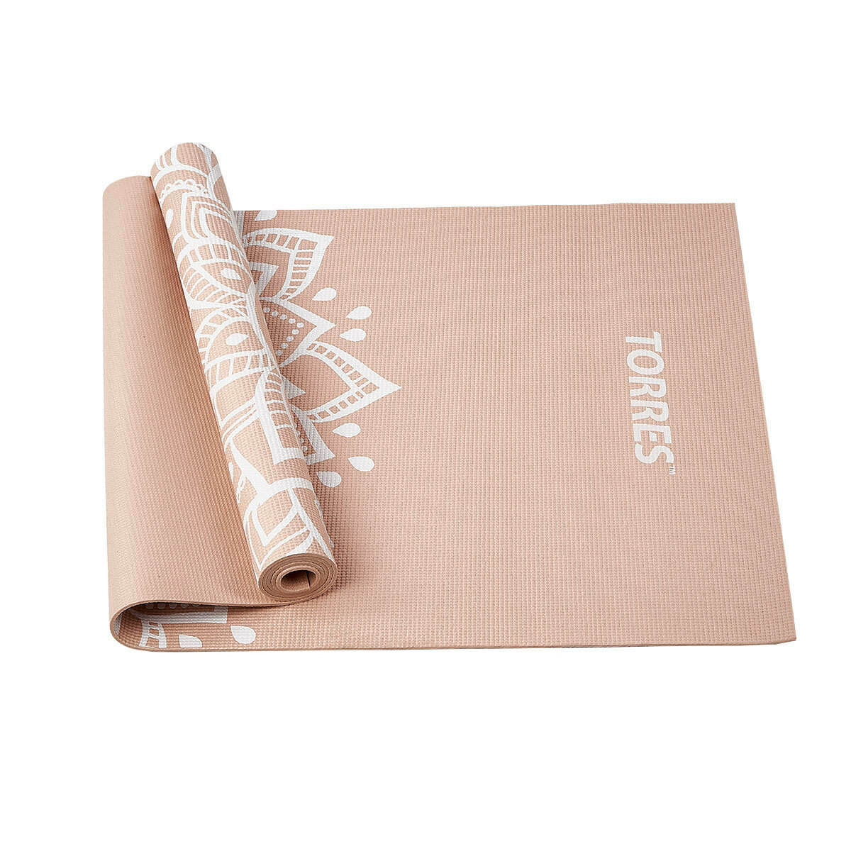 Коврик для йоги TORRES Relax 4, YL12224P, толщина 4 мм, ПВХ, пудровый