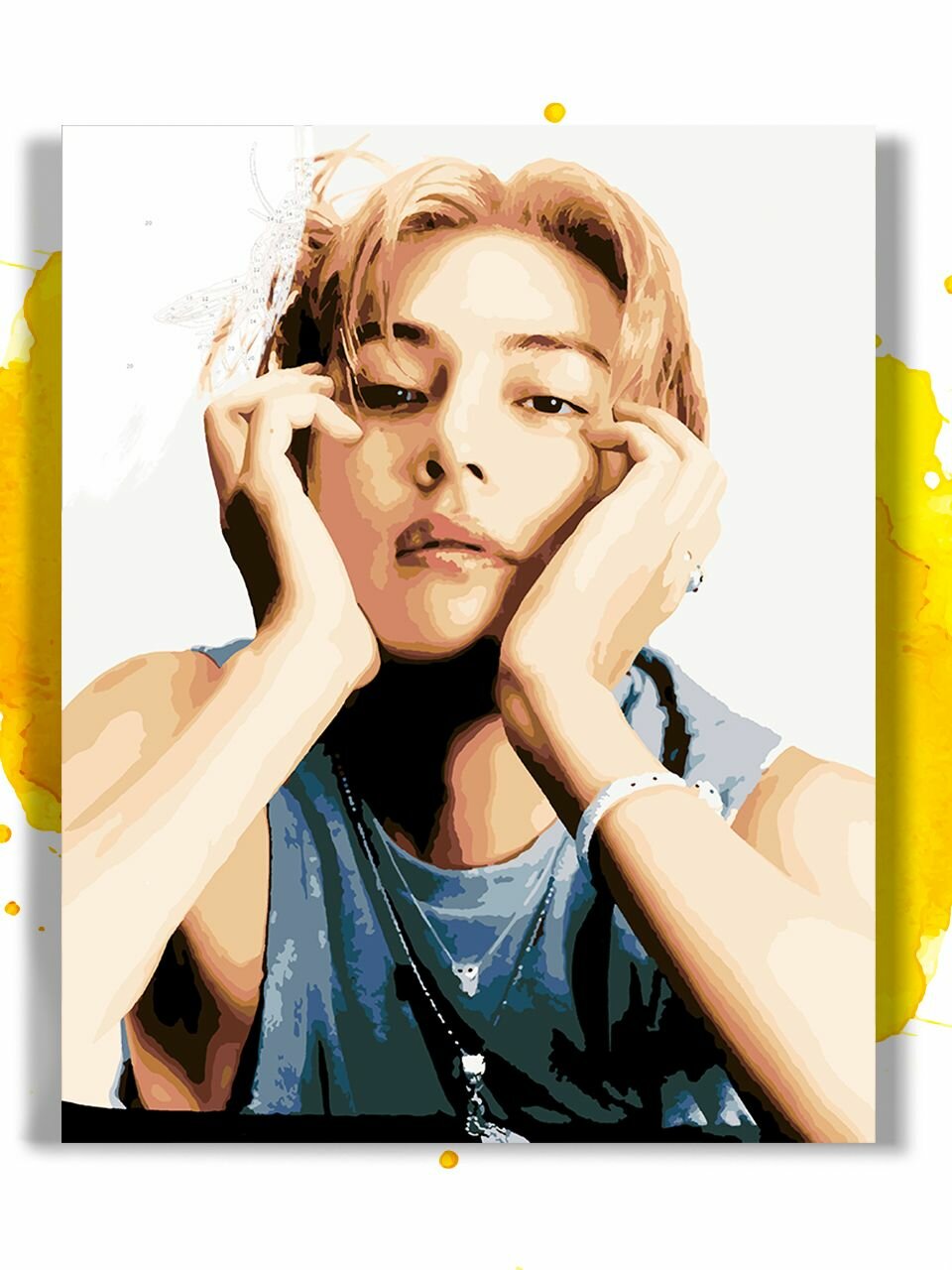 Картина по номерам на холсте BTS Ким Тэхен 2, 40 х 50 см