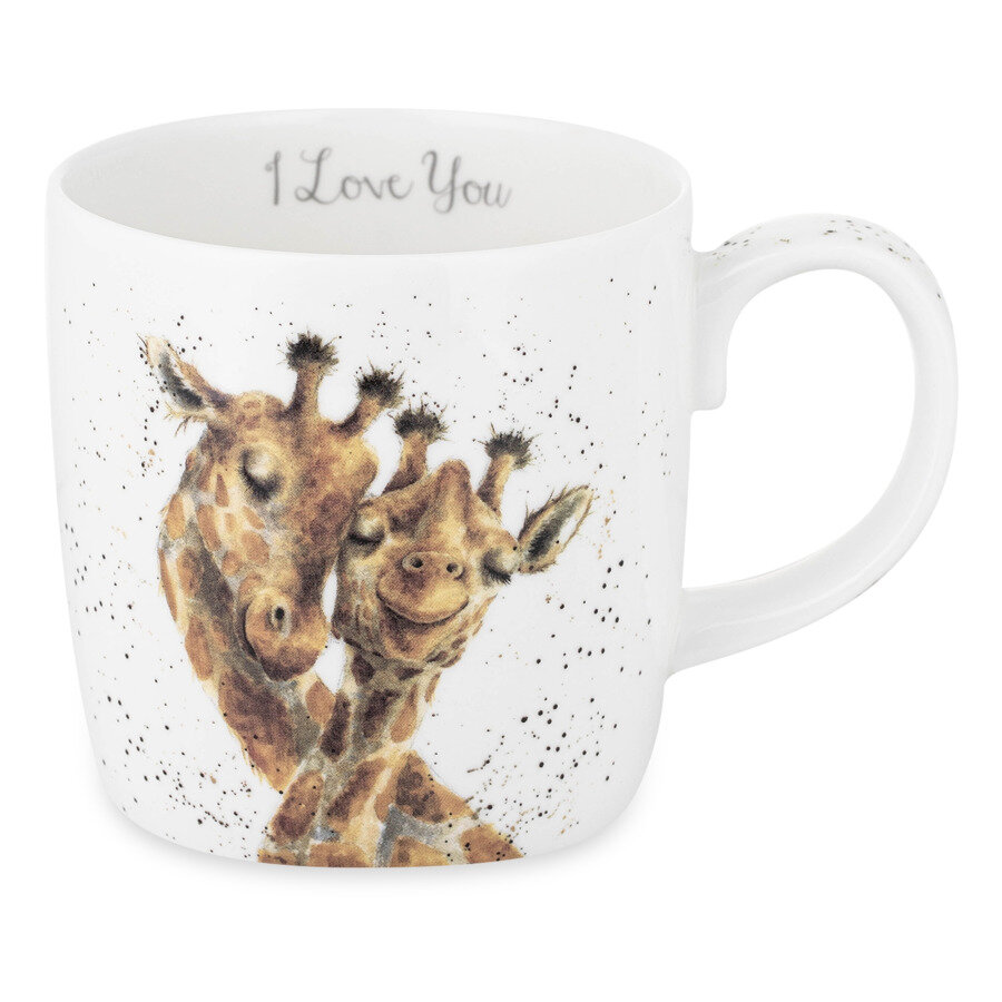 Кружка Royal Worcester Забавная фауна Влюбленные Жирафы 400 мл, фарфор костяной