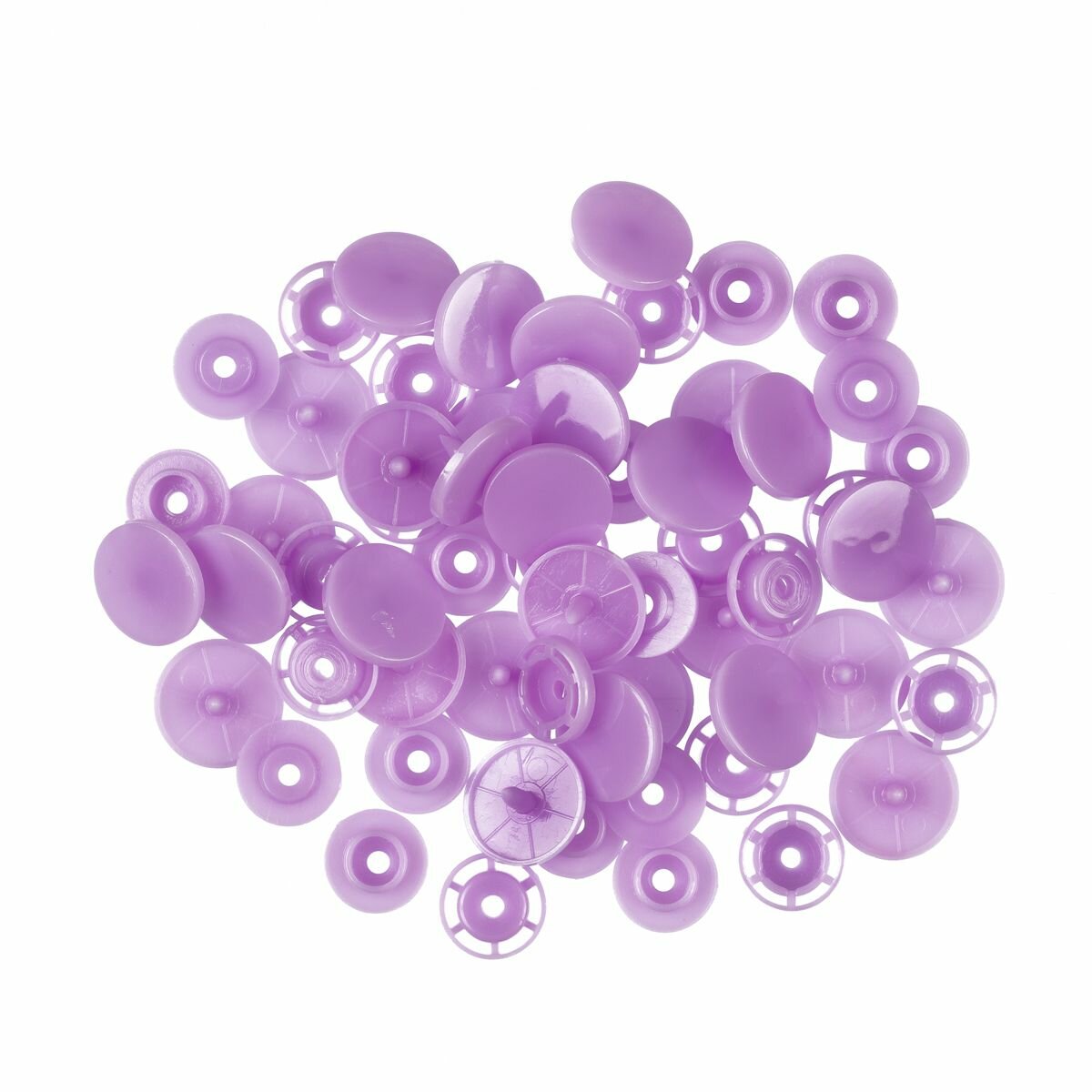 Кнопки "Micron" POM-15 Кнопки пластиковые d 15 мм 15 шт. № 013 фиолетовый