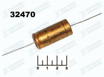 Конденсатор электролитический ECAP SA 100 мкФ 250В 100/250V 1839 10-85C EG-40