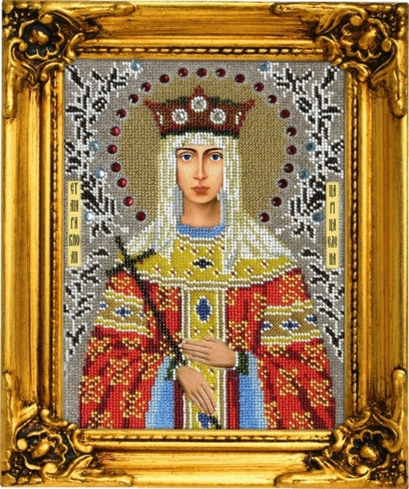 Набор для вышивания Вышиваем бисером #L-9 Елена Равноопостольная, Вышивка бисером, 21 x 16 см
