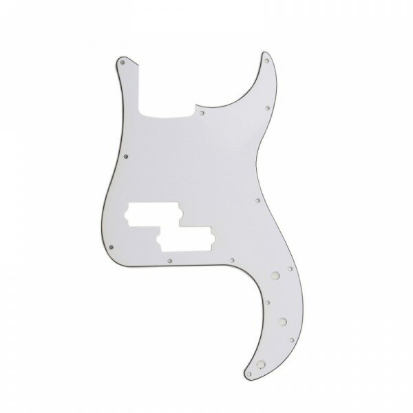 Панель для оригинального Fender Precision Bass US/Mexico, Musiclily MX0355 для 4-струнных, трехслойная, белая