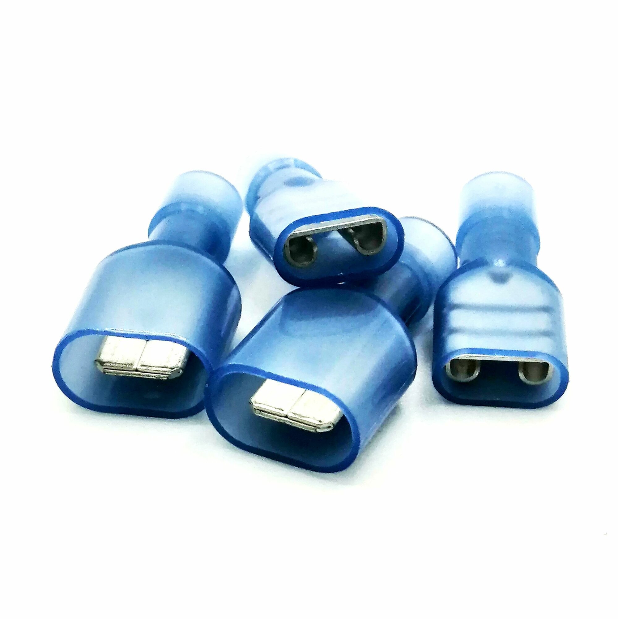 5 ПАР LND2-6,3F+М клемма ножевая, гнездо и вилка 6,3мм изолированное синее нейлон