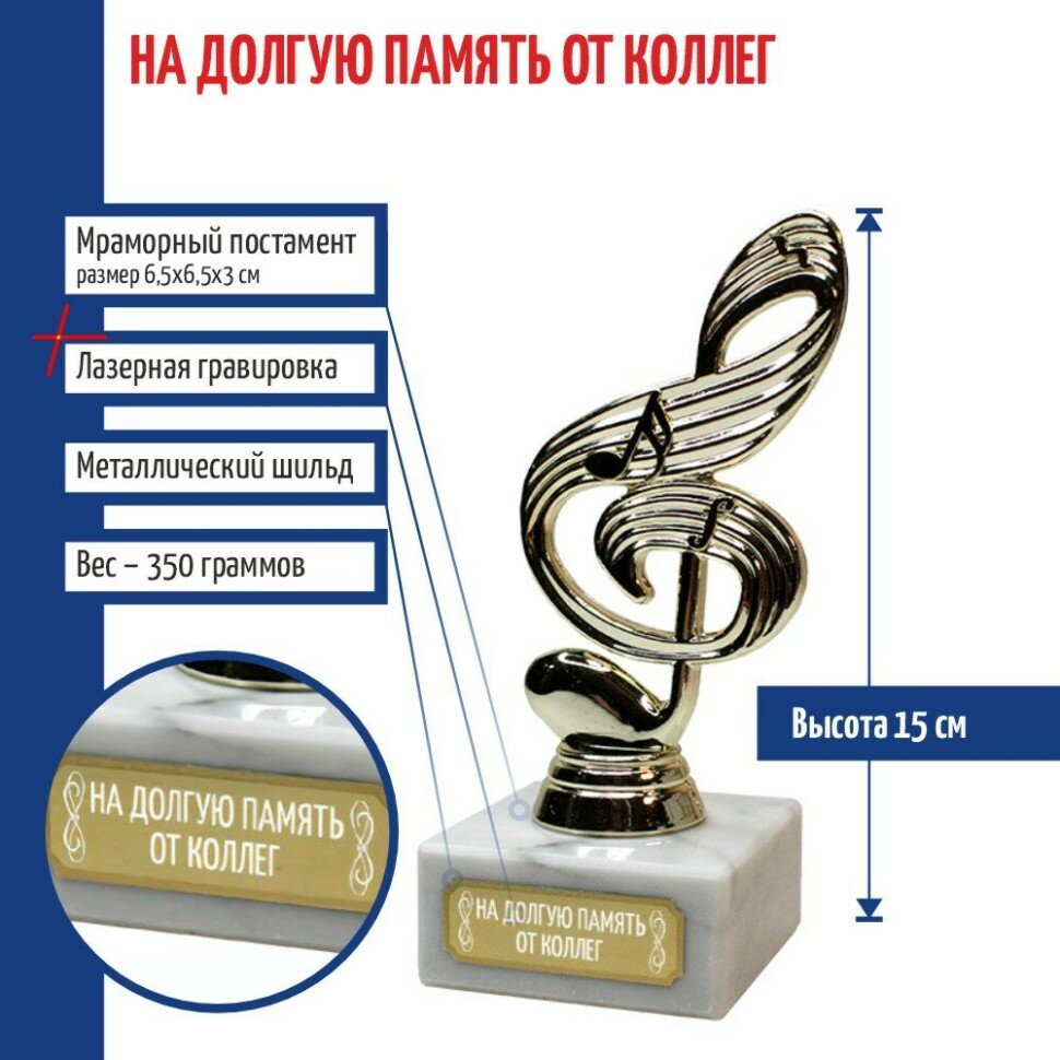 Статуэтка Ключ "На долгую память от коллег" (15 см)