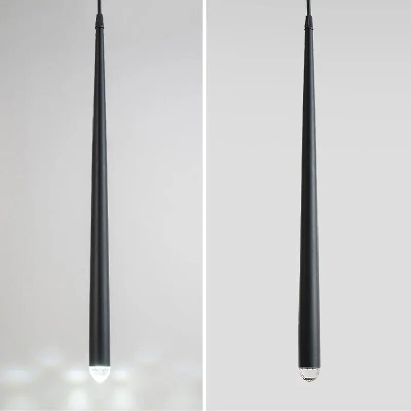Подвесная лампа IWP конусная акриловая медная черная Black, 3000K Warm White, L500mm, 7W No Dimmable